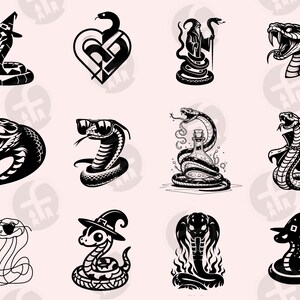 Snake SVG Bundle - 72 Designs - Celestial Snake Svg - Halloween Decor ...