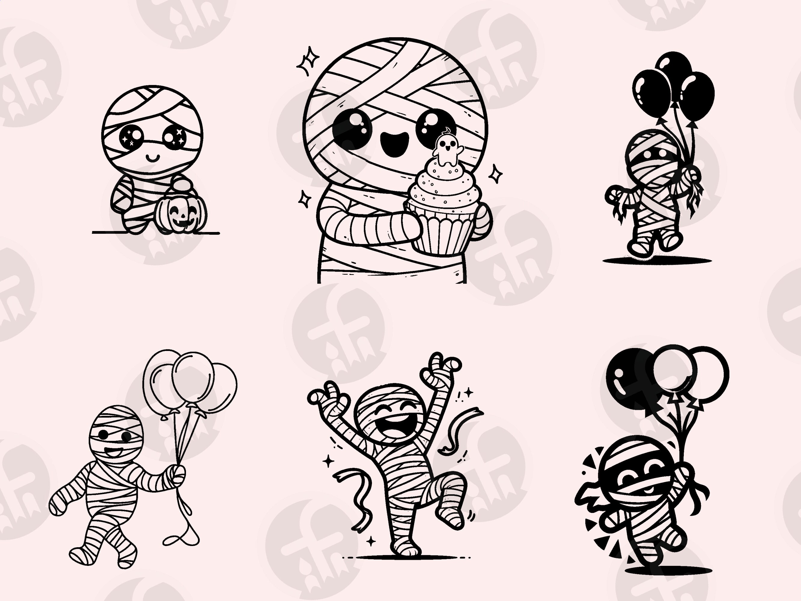 Halloween Mummy SVG Bundle – 36 Spooky Designs (digital Download - Etsy