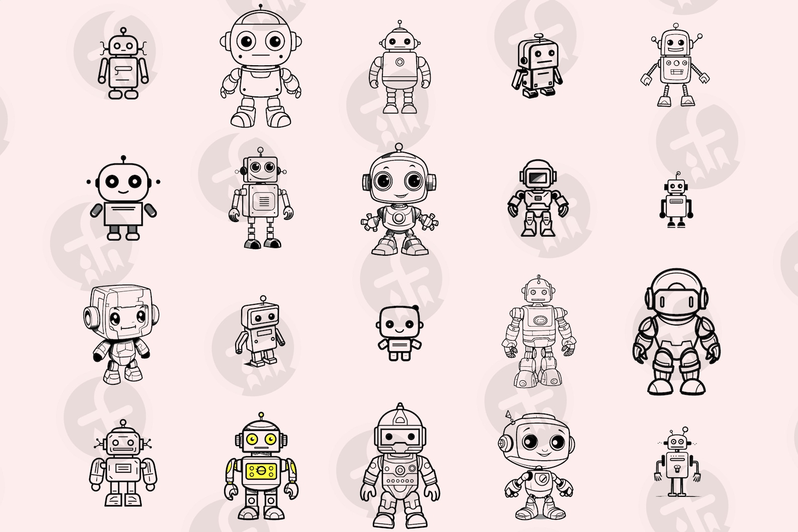Toy Robot SVG Bundle 120 Cut Files Robot Silhouette and - Etsy