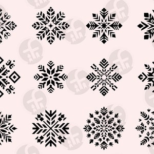 Nordic Snowflake SVG Bundle - 72 Cut Files - Scandinavian Winter ...