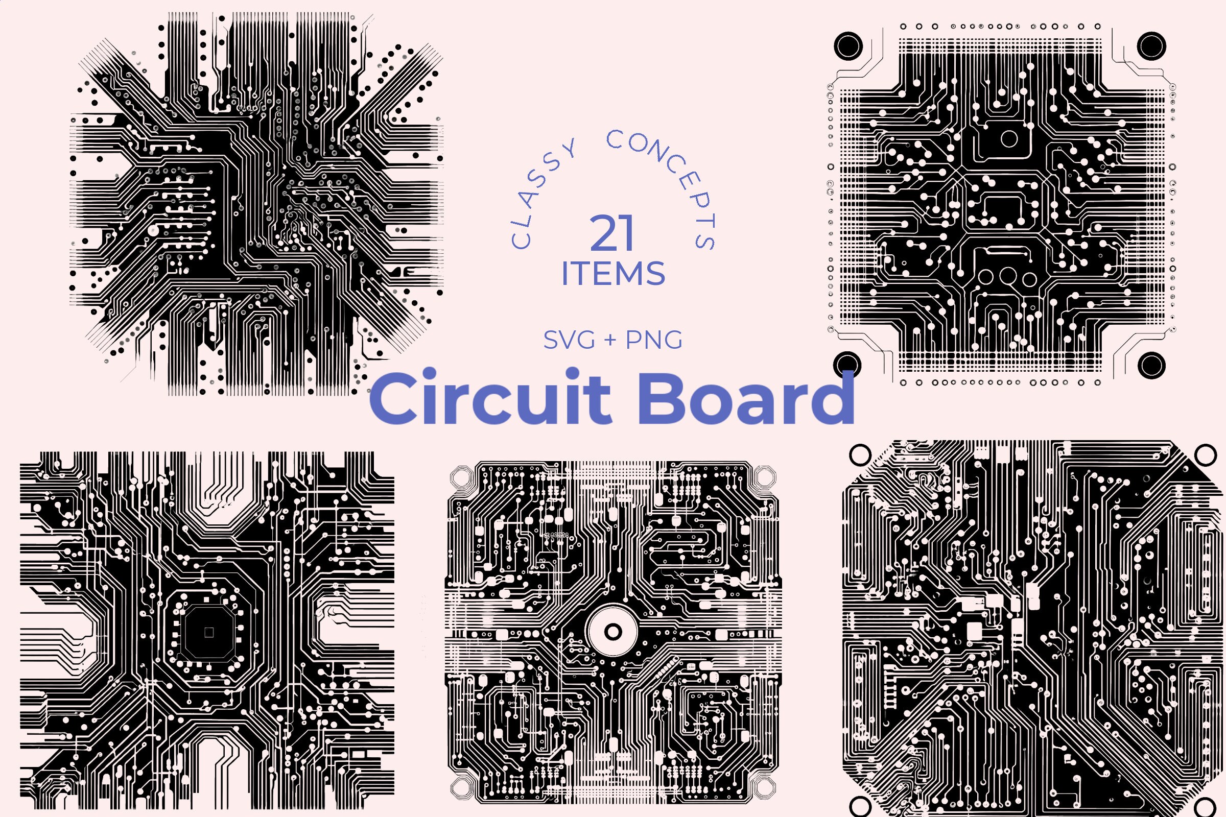 Circuit Board SVG 21 Cut Files Tech-inspired Design - Etsy Australia