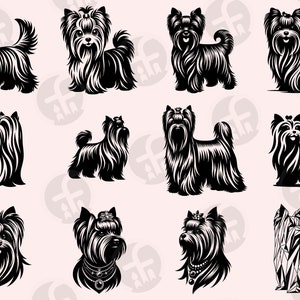 Silky Terrier SVG Bundle 84 Cut Files Elegant Small Dog Art Sublimation ...