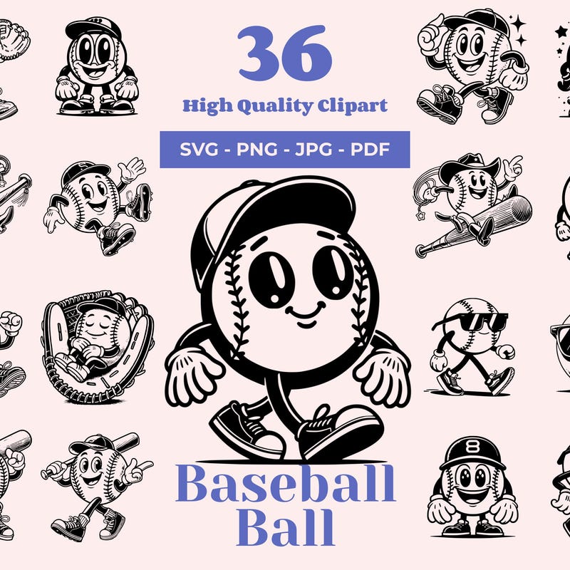 Character Baseball Png - Etsy UK
