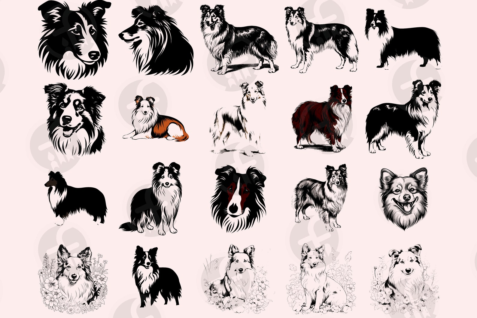 Shetland Sheepdog SVG Bundle 167 Cut Files Sheltie - Etsy
