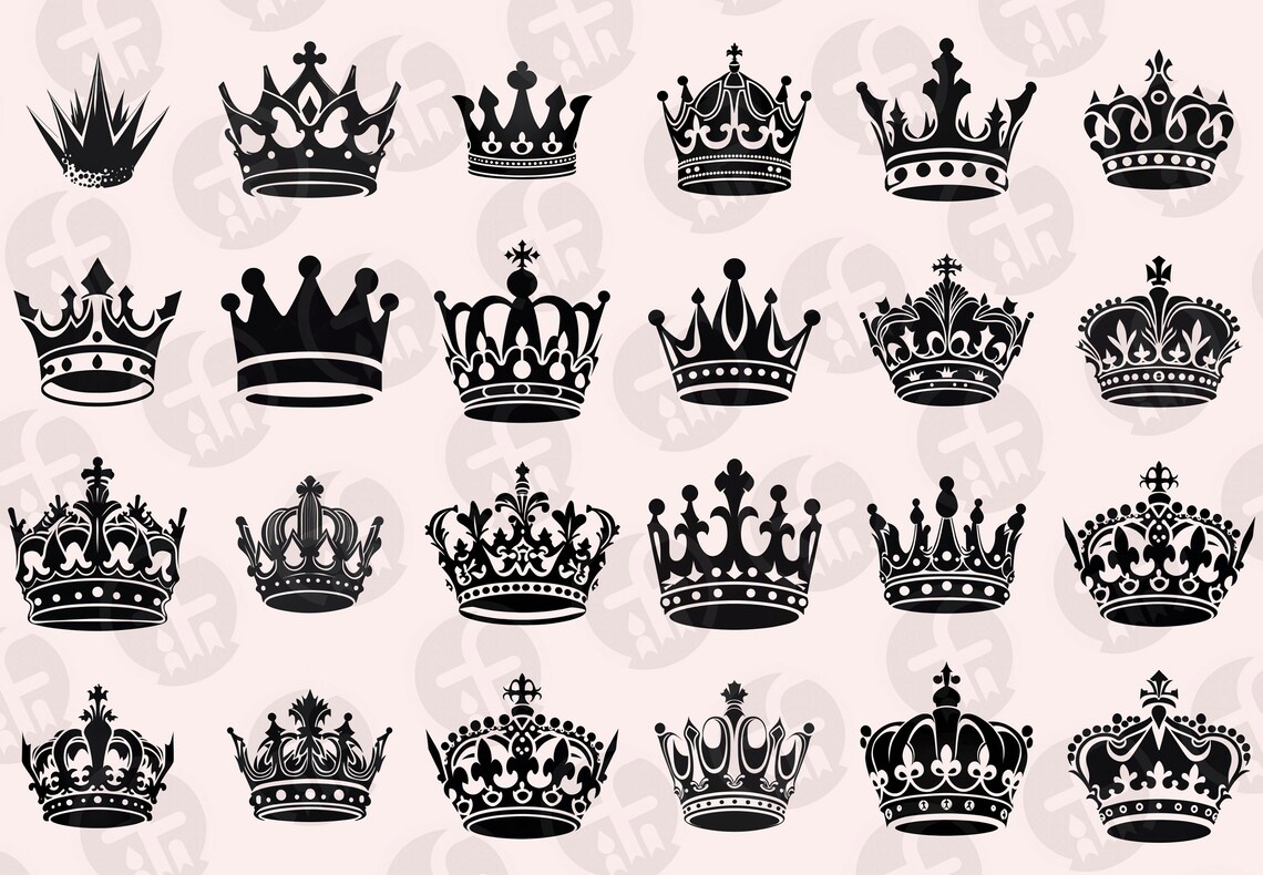 Royal Crown SVG Collection: King and Queen Designs (digital Download ...