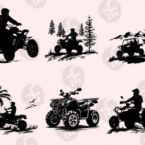 Quad Bike SVG Bundle 54 Designs Offroad Motorbike Four Wheeler ATV ...