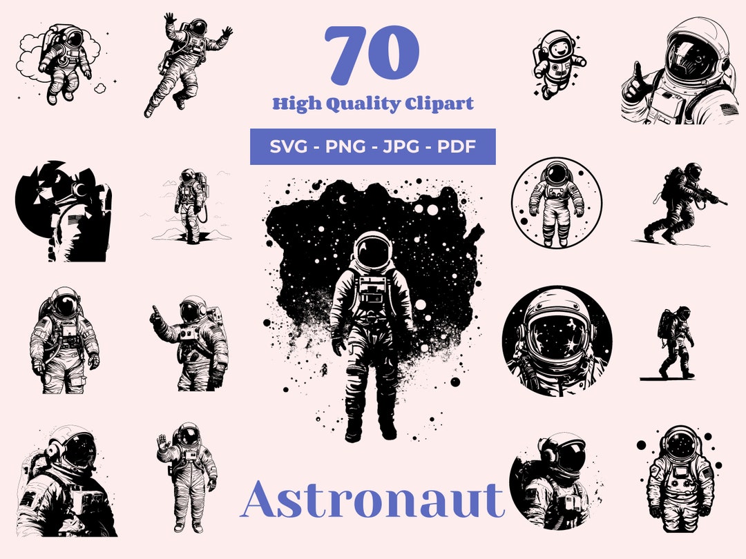 Astronaut SVG Bundle - 70 Cut Files - Space Exploration Svgs ...
