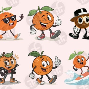 Cool Mandarin SVG Bundle 36 Designs Groovy Clipart Colorfult SVG Cricut ...