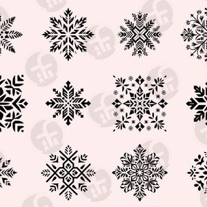 Nordic Snowflake SVG Bundle - 72 Cut Files - Scandinavian Winter ...