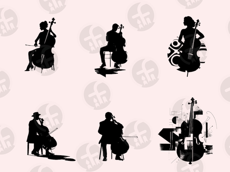 Cello SVG Clipart Bundle: 36 Music Lover Designs (digital Download) - Etsy