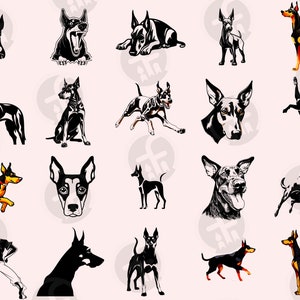 Doberman SVG Bundle - 159 Cut Files - Dobie Art - DIY Craft Projects ...