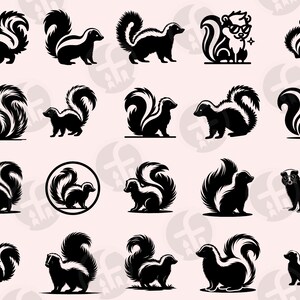 Skunk SVG Bundle - 160 Cut Files - Cute and Funny Skunk Designs for ...