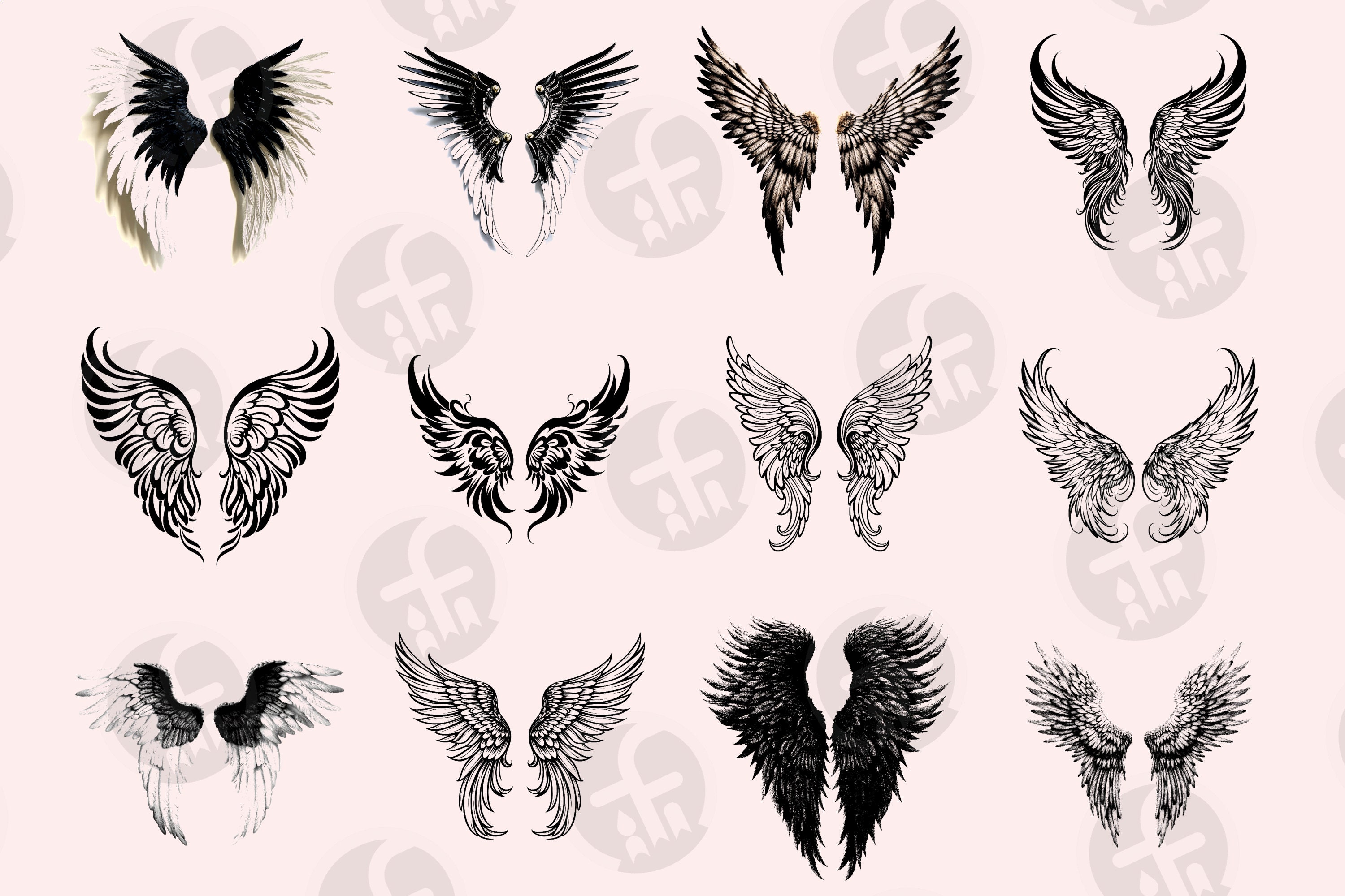 Angel Wings SVG Bundle 67 Cut Files Heavenly Design - Etsy Australia