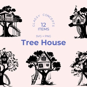 Tree House SVG - 12 Cut Files - Childlike Wonder Art - Cricut SVG Files ...