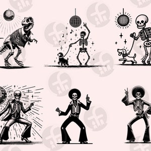 Disco Skeleton SVG Bundle - 36 Designs - Musical Clipart - Printable ...