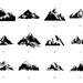 Mountains SVG Files Bundle 36 Unique Design Snowy Peaks Instant ...