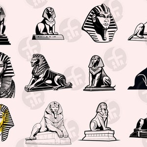 Egyptian Sphinx SVG Bundle 84 Cut Files Symbol of Ancient Egypt in ...