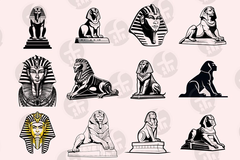 Egyptian Sphinx SVG Bundle 84 Cut Files Symbol of Ancient - Etsy