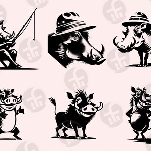 Warthog SVG Bundle 36 Cut Files Funny Designs for Laser Cutting, Cricut ...
