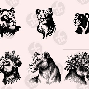 Lioness SVG Clipart Bundle: African Wildlife Designs (54 Files) - Etsy