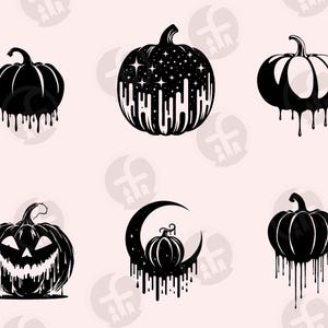 Dripping Pumpkin SVG Bundle: 36 Halloween Clipart Designs (digital ...