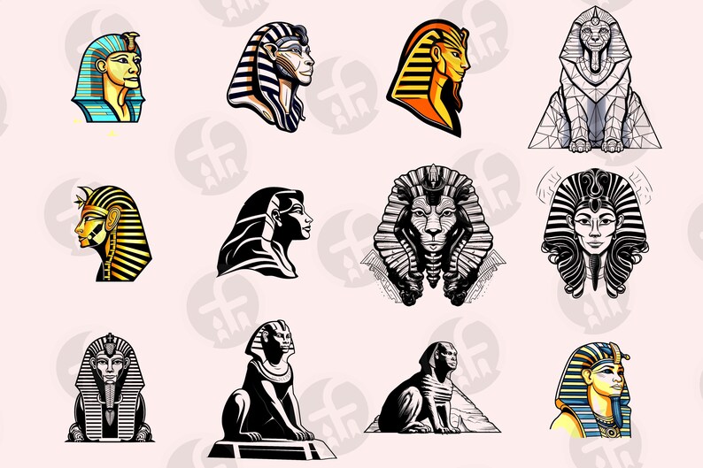 Egyptian Sphinx SVG Bundle 84 Cut Files Symbol of Ancient - Etsy