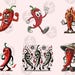 Red Hot Chili Pepper SVG Bundle: Spicy Character Designs (digital ...