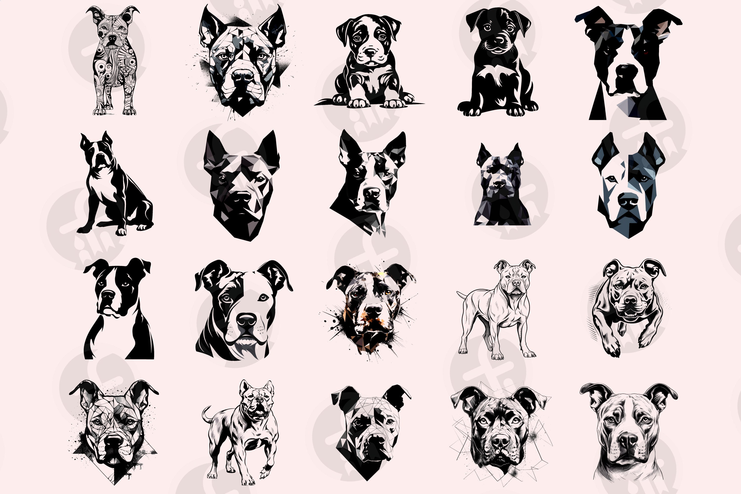 Pitbull Terrier SVG Bundle 155 Cut Files American Pit Bull - Etsy Canada