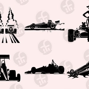 Top Fuel Dragster SVG Bundle 36 Designs Drag Racing Silhouette for ...