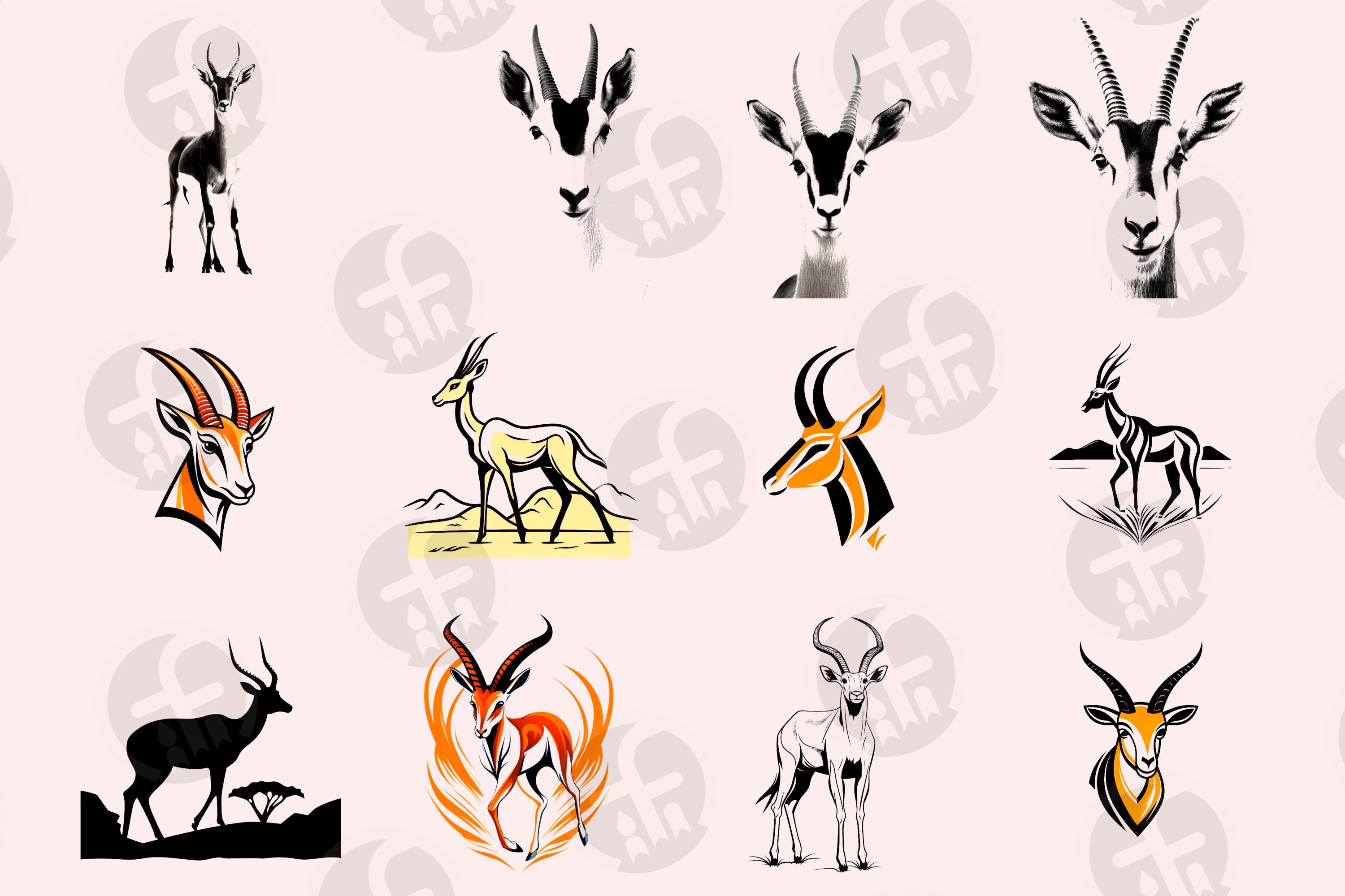 South African Springbok SVG Bundle 75 Cut Files Native - Etsy