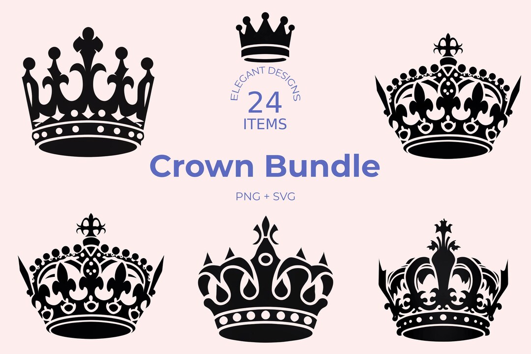 Royal Crown SVG Collection: King and Queen Designs (digital Download ...
