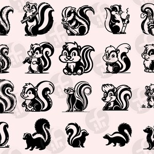 Skunk SVG Bundle - 160 Cut Files - Cute and Funny Skunk Designs for ...