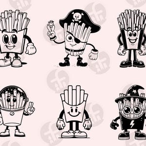 French Fries SVG Bundle - 36 Designs - Fry Day Clipart - Tasty Fast ...