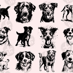 Stray Dog SVG Bundle: 96 Mutt Illustrations (digital Download) - Etsy