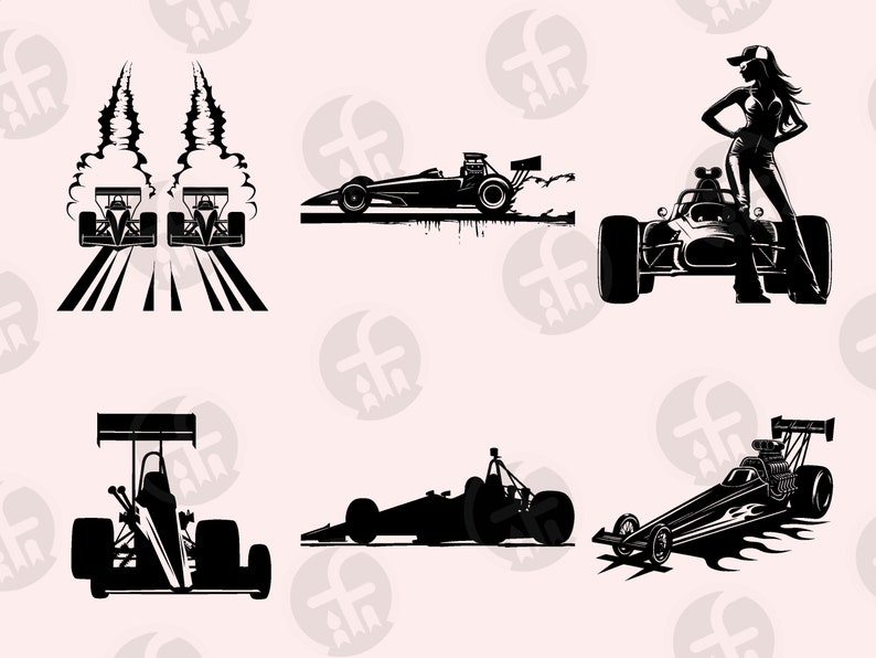 Drag Racing SVG Bundle: 36 Top Fuel Dragster Designs (digital Download ...
