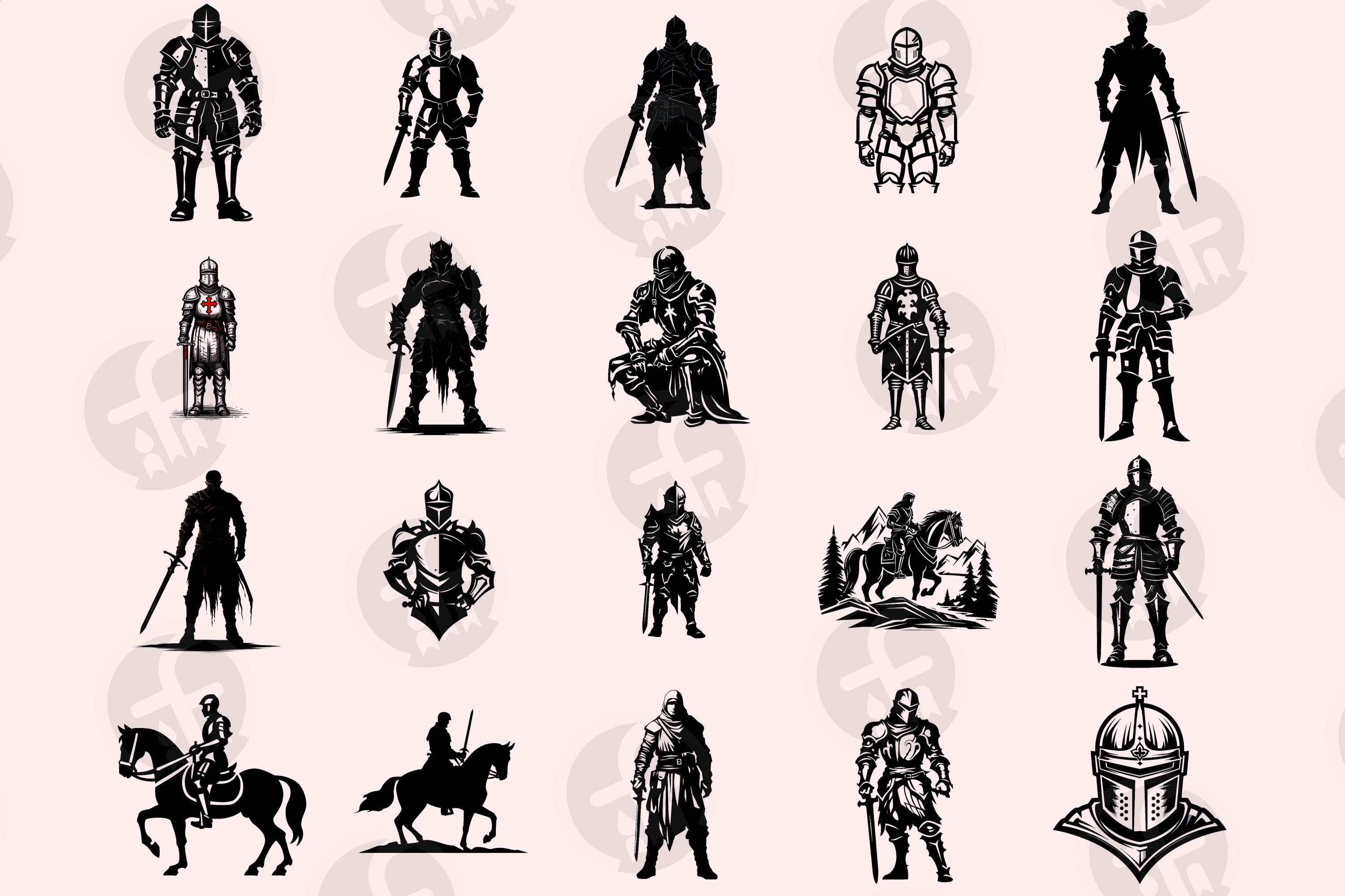 Medieval Knight SVG Bundle 180 Cut Files Historic Warrior - Etsy Australia