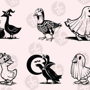 Halloween Goose SVG Bundle: 36 Witchy & Spooky Designs (digital ...