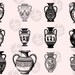Greek Amphora SVG Bundle 87 Cut Files Ancient Pottery in Black and ...