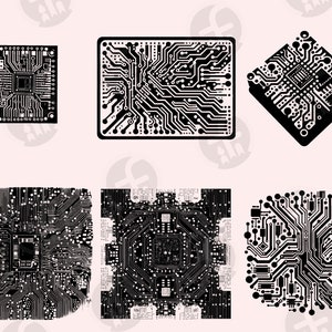 Circuit Board SVG - 36 Cut Files - Tech-inspired Design - Processor Svg ...