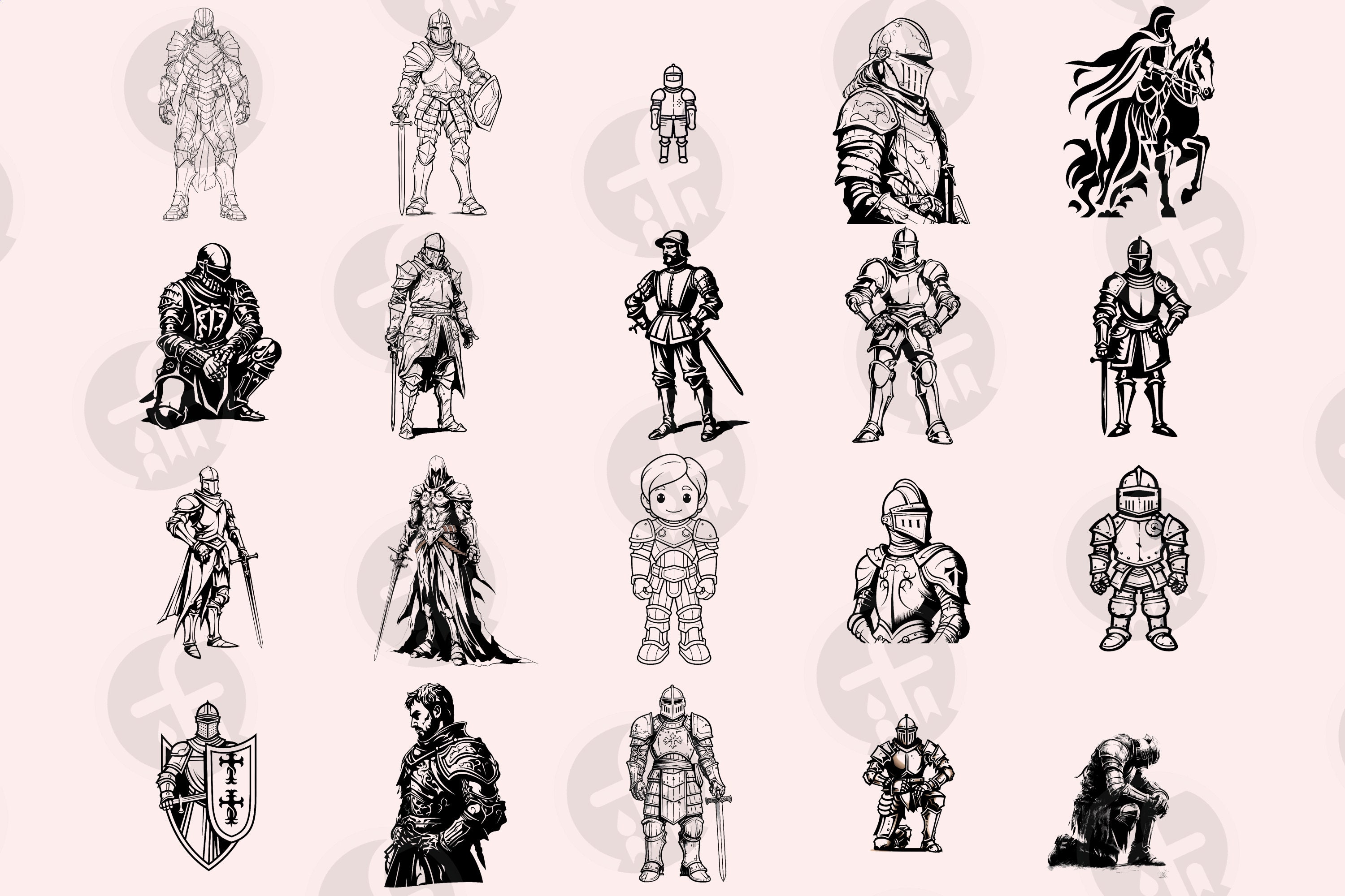 Medieval Knight SVG Bundle 180 Cut Files Historic Warrior - Etsy Australia