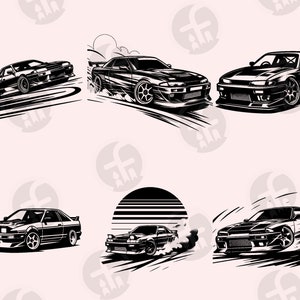 Drift Racing Car SVG Bundle: JDM Motorsport Designs (digital Download ...