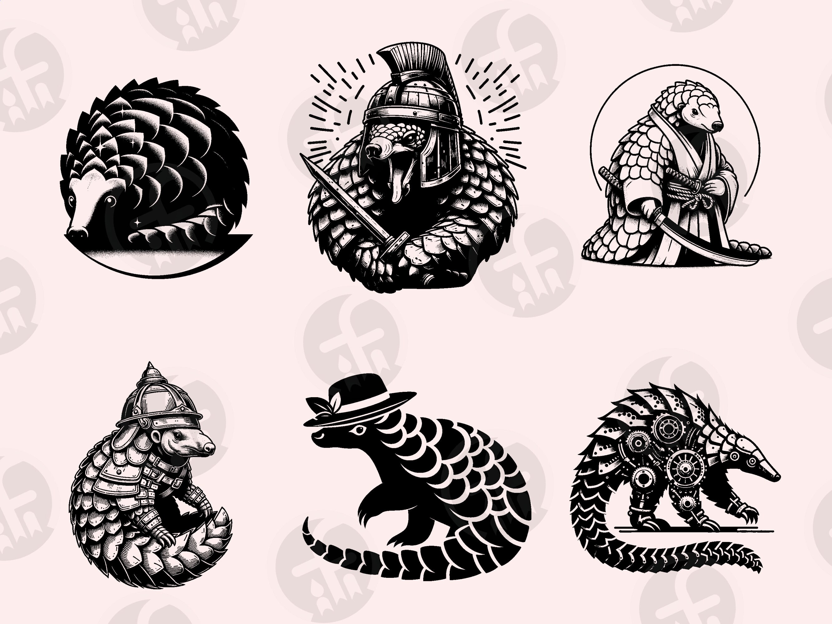 Pangolin SVG Bundle: 36 Scaled Animal Designs (digital Download) - Etsy