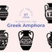 Greek Amphora SVG Bundle 87 Cut Files Ancient Pottery in Black and ...