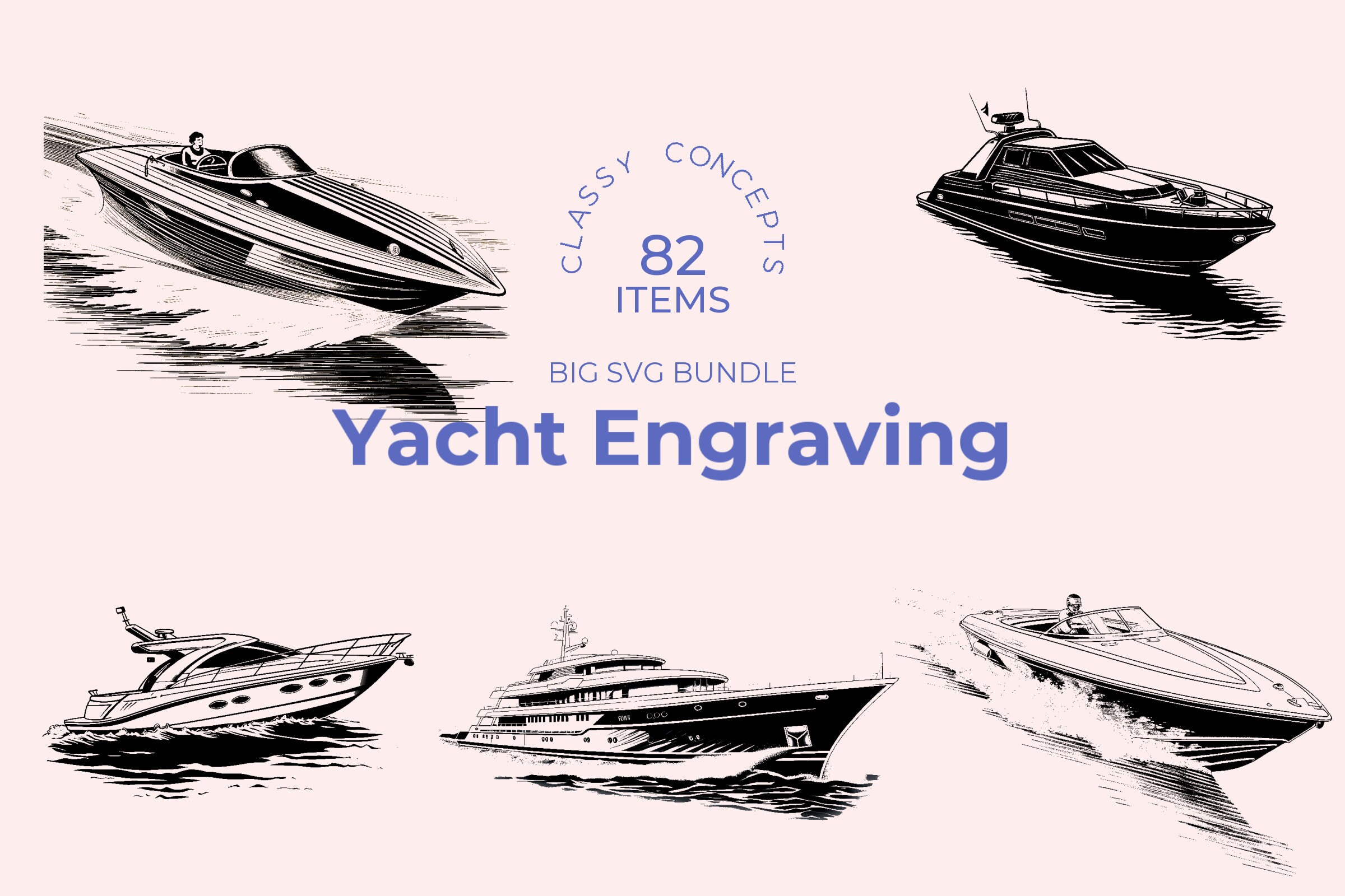 Yachts SVG Bundle 82 Vintage Engravings Cut Files Modern - Etsy