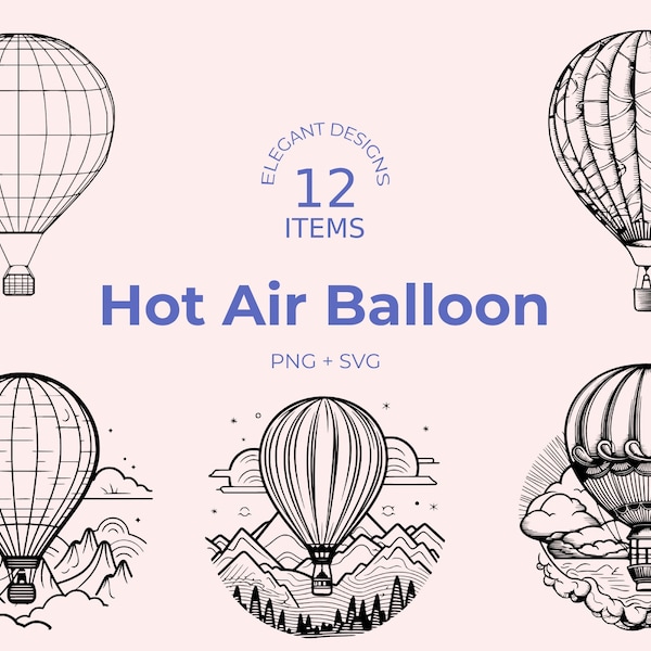 Hot Air Balloon Line Art - Etsy Hot Air Balloon Line Art - Etsy
