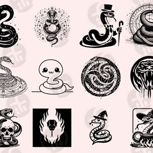 Snake SVG Bundle - 72 Designs - Celestial Snake Svg - Halloween Decor ...
