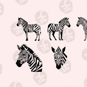 Geometrical Zebra SVG 18 Cut Files Abstract Wildlife Art - Etsy