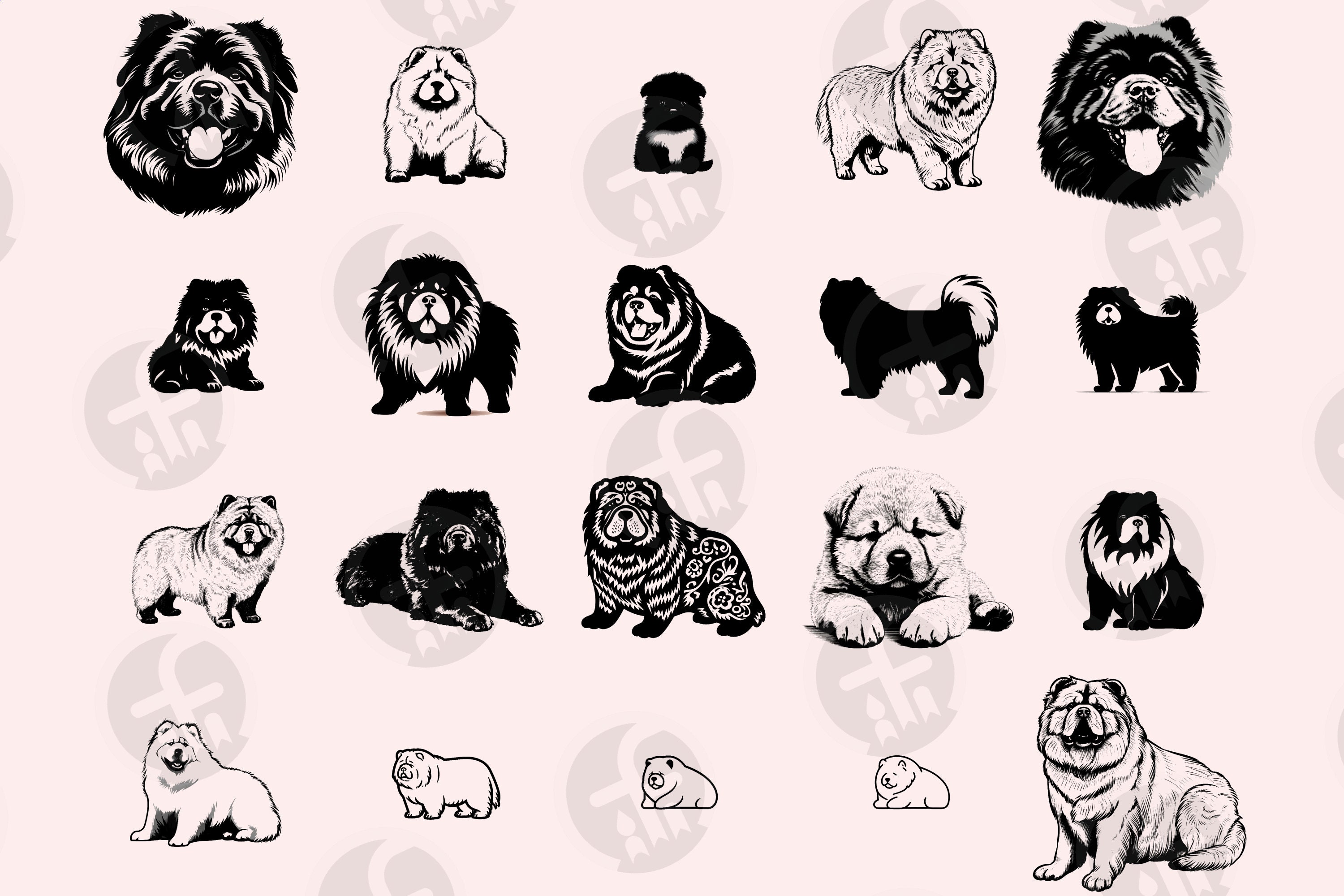 Chow Chow SVG Bundle 175 Cut Files Distinct Black and - Etsy Australia