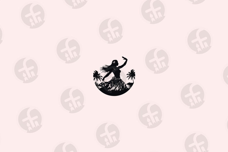Hula Dancers Silhouette SVG 25 Elegant Designs Black and - Etsy