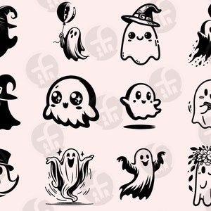 Cute Ghost SVG Bundle - 36 Designs - Halloween Decor Svg - Spooky Svg ...